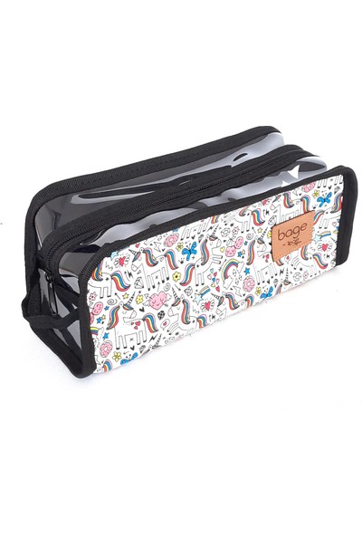 Ege Online Egeonline Bage Desenli Şeffaf Kozmetik Makyaj Çantası Kalemlik Ege Online Egeonline Bage Desenli Şeffaf Kozmetik Makyaj Çantası Kalemlik