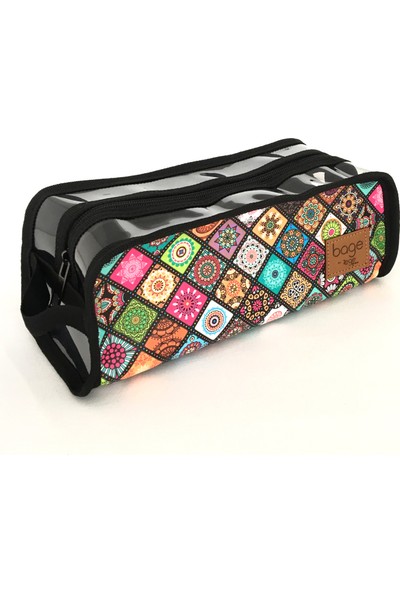 Ege Online Egeonline Bage Desenli Şeffaf Kozmetik Makyaj Çantası Kalemlik Ege Online Egeonline Bage Desenli Şeffaf Kozmetik Makyaj Çantası Kalemlik