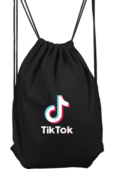 Tiktok Spor Sırt Çantası 36X50 cm BLL385 Siyah
