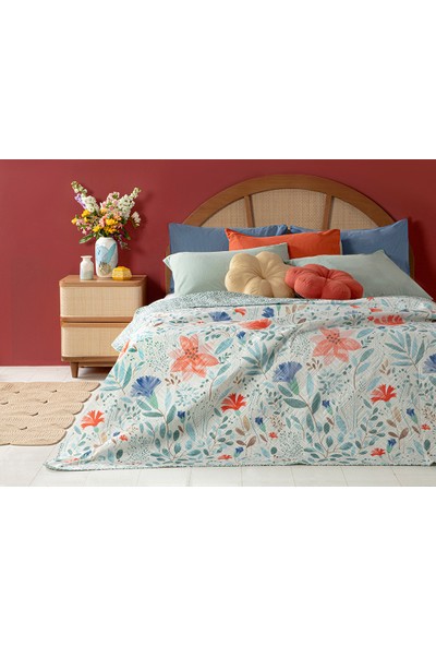 English Home Clove Posy Tek Kişilik Çok Amaçlı Örtü 160 x 220 cm. Seledon English Home Clove Posy Tek Kişilik Çok Amaçlı Örtü 160 x 220 cm. Seledon