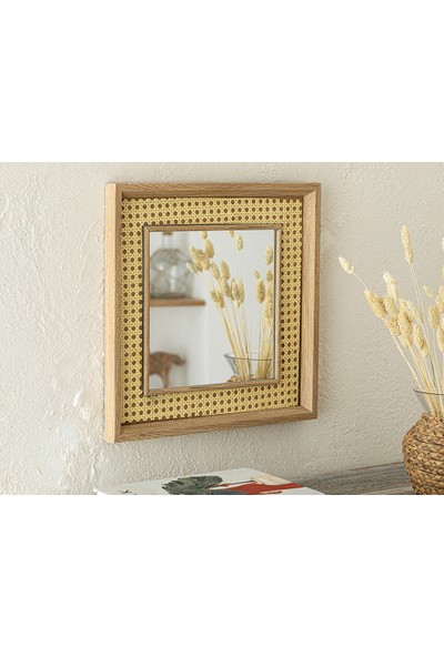 English Home Hazeran Ayna 40X40 cm Kahve