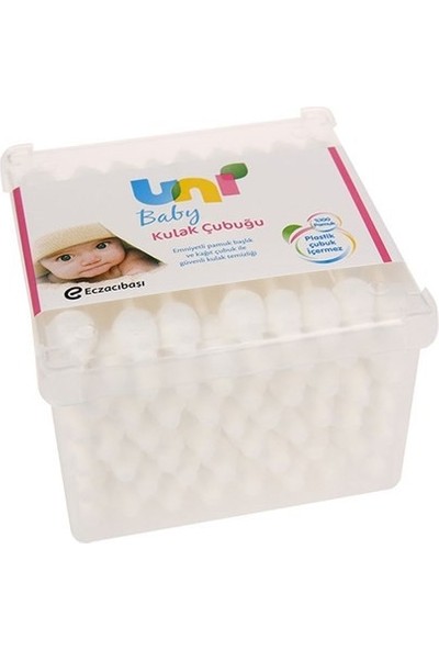 Uni Baby Pamuklu Kulak Çubuğu -Safety Cotton Swabs- 56´li Uni Baby Pamuklu Kulak Çubuğu -Safety Cotton Swabs- 56´li