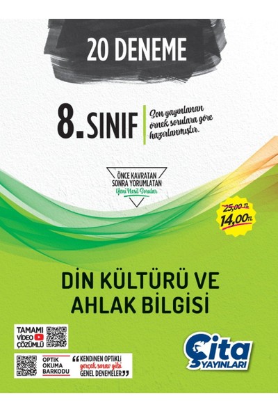 Çita Yayınları 8. Sınıf 20' Li Din Kültürü Branş Deneme 2020-2021 Çita Yayınları 8. Sınıf 20' Li Din Kültürü Branş Deneme 2020-2021