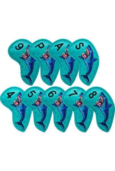 9x Golf Demir Kafa Golf Kulüpleri Için Kapakları Takozlar 4,5,6,7,8,9, A, S, P W / No. Tag Mavi 9x Golf Demir Kafa Golf Kulüpleri Için Kapakları Takozlar 4,5,6,7,8,9, A, S, P W / No. Tag Mavi