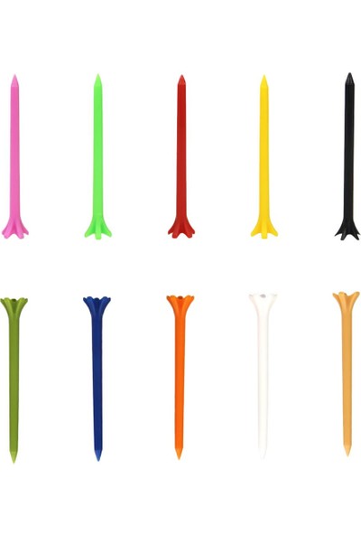 10 Adet Yüksek Performanslı Golf Tee Taç / Pençe Tee 2-3 / 4 ve 3-1 / 4 '' Top Tırnak 70 mm
