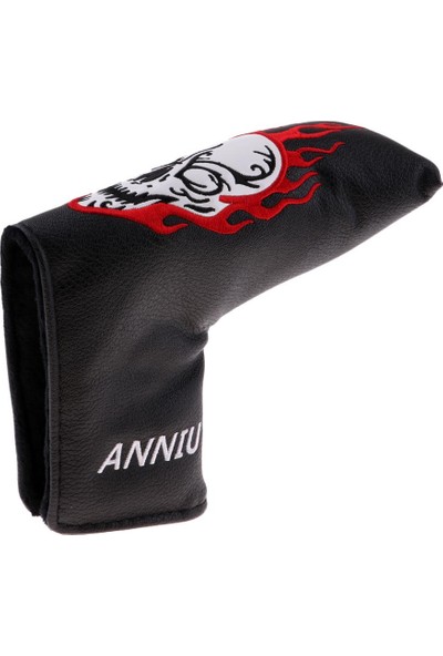 Golf Mallet Atıcı Headgear Headgear Koruma Kafatası Desen Siyah