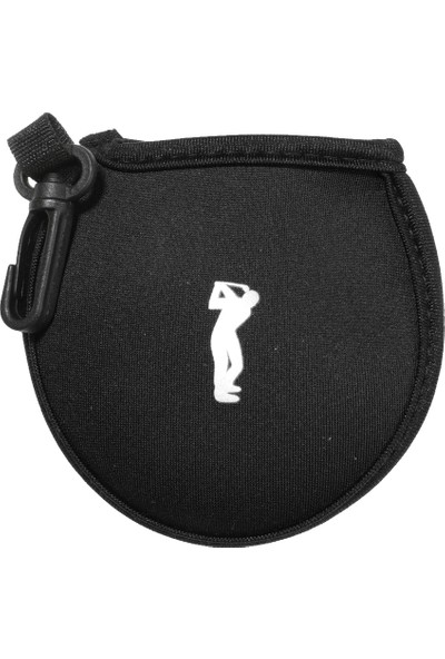 Taşınabilir Neopren Golf Topu Çanta 2 Topları Tutucu Depolama Kılıfı Golf Aksesuar Siyah