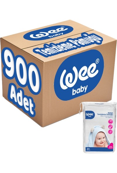 Wee Baby Bebek Temizleme Pamuğu 900 Adet (15PK*60) Wee Baby Bebek Temizleme Pamuğu 900 Adet (15PK*60)