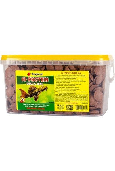 Tropıcal Hi-Proteın Dıscs Xxl Vatoz Yemi 50 Gram Tropıcal Hi-Proteın Dıscs Xxl Vatoz Yemi 50 Gram