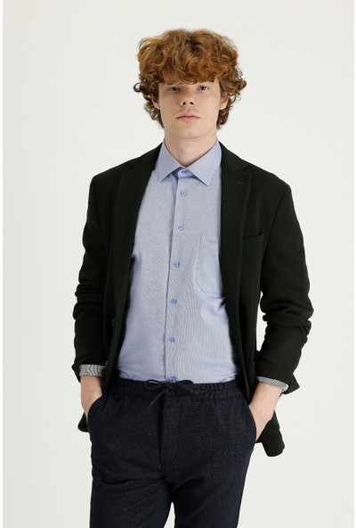 Kiğılı Süper Slim Fit Kuşgözü Spor Ceket