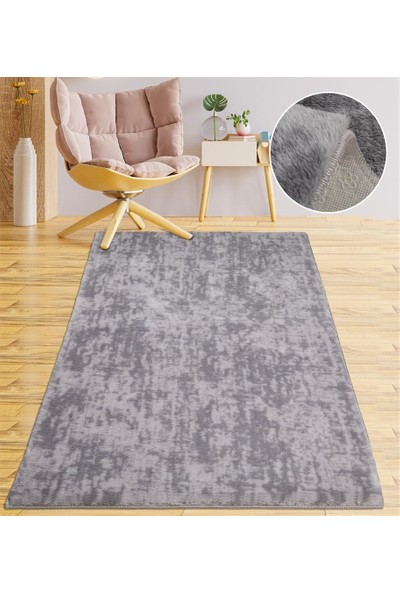 My Evilla Modern Dekoratif Halı Jel Kaymaz Taban Desenli Gri Halı My Evilla Modern Dekoratif Halı Jel Kaymaz Taban Desenli Gri Halı