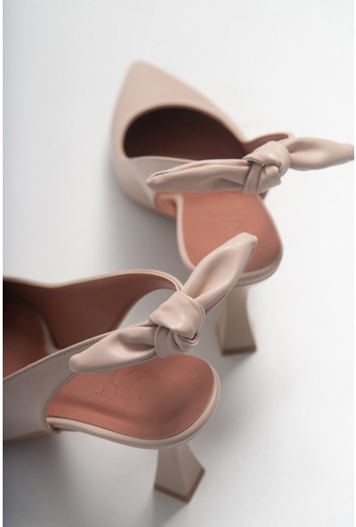 Luvi 601 Ten Cilt Topuklu Kadyn Sandalet