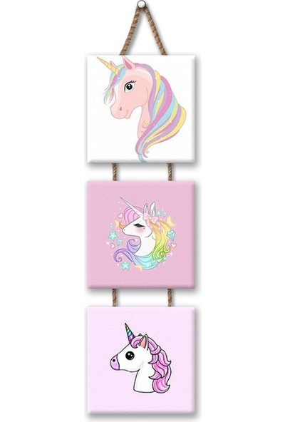 Unicorn 3 Parça Ipli Mdf TABLOTLHT187 Unicorn 3 Parça Ipli Mdf TABLOTLHT187