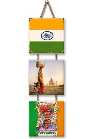 Hindistan 3 Parça Ipli Mdf TABLOTLHT254