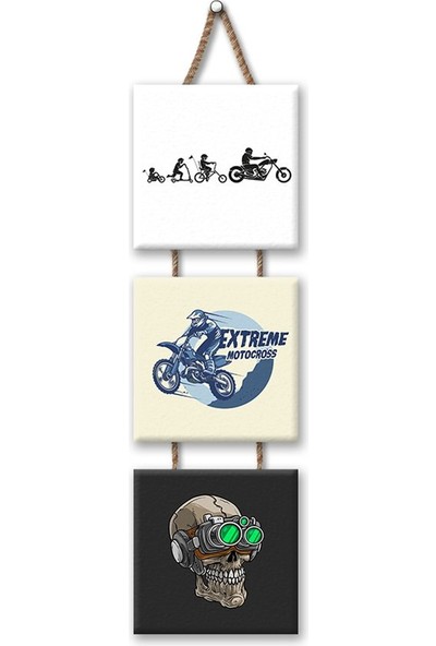 Motorsiklet 3 Parça Ipli Mdf TABLOTLHT229