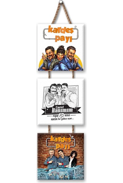 Kardeş Payı 3 Parça Ipli Mdf TABLOTLH1511