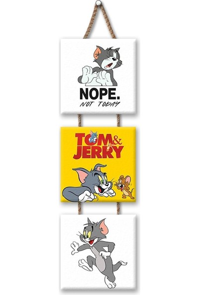 Tom ve Jerry 3 Parça Ipli Mdf TABLOTLH2684