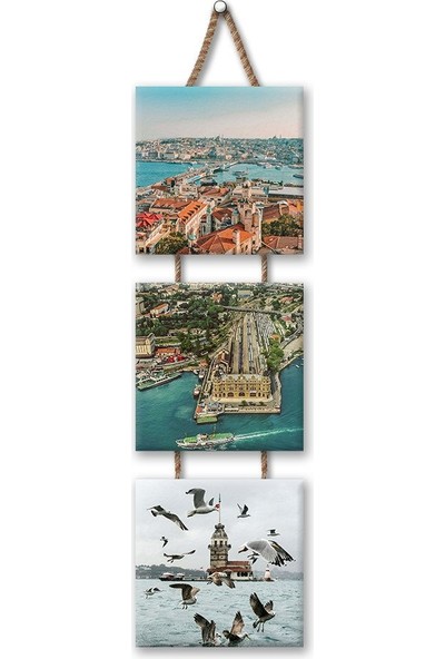 Istanbul 3 Parça Ipli Mdf TABLOTLH1182 Istanbul 3 Parça Ipli Mdf TABLOTLH1182