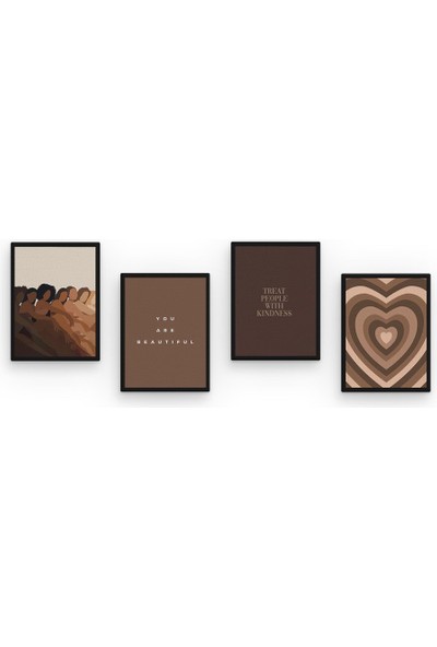 Girl 4 Parça Mdf TABLOSLA416 Girl 4 Parça Mdf TABLOSLA416