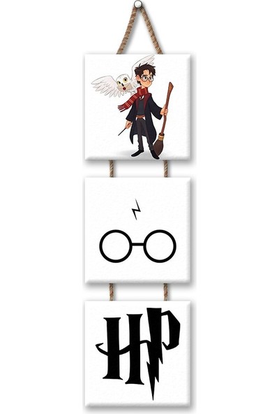 Harry Potter 3 Parça Ipli Mdf TABLOTLH2747 Harry Potter 3 Parça Ipli Mdf TABLOTLH2747