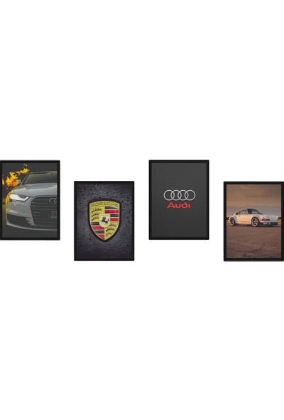 Arabalar 4 Parça Mdf TABLOSLA255