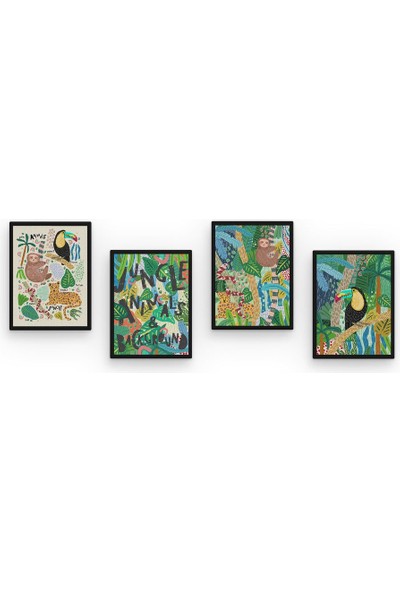 Doğa 4 Parça Mdf TABLOSLA669