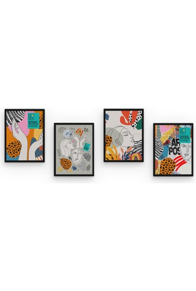 Poster 4 Parça Mdf TABLOSLA685