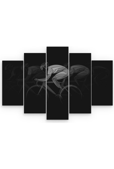 Bisiklet Yarışı 5 Parça Mdf TABLOTGTB284 Bisiklet Yarışı 5 Parça Mdf TABLOTGTB284