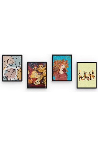 Bahar Kadını 4 Parça Mdf TABLOSLA671 Bahar Kadını 4 Parça Mdf TABLOSLA671