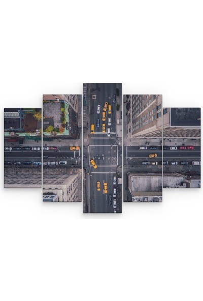 New York 5.ave Dikey Usa 5 Parça Mdf TABLOTGTB175