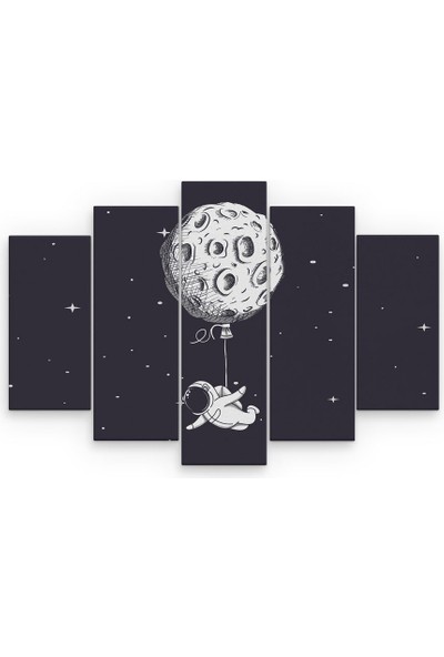 Uçan Balon Astronot 5 Parça Mdf TABLOTGTB216 Uçan Balon Astronot 5 Parça Mdf TABLOTGTB216