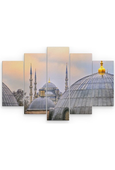 Istanbul Camiler 5 Parça Mdf TABLOTGTB738