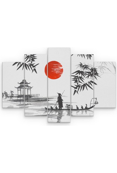 Geleneksel Japon Sanatı 5 Parça Mdf TABLOTGTB431
