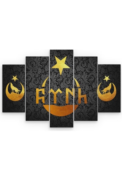 Ay Yıldız Göktürk 5 Parça Mdf TABLOTGTB1011