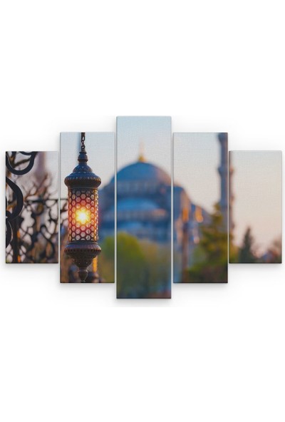 Istanbul'da Cami 5 Parça Mdf TABLOTGTB808