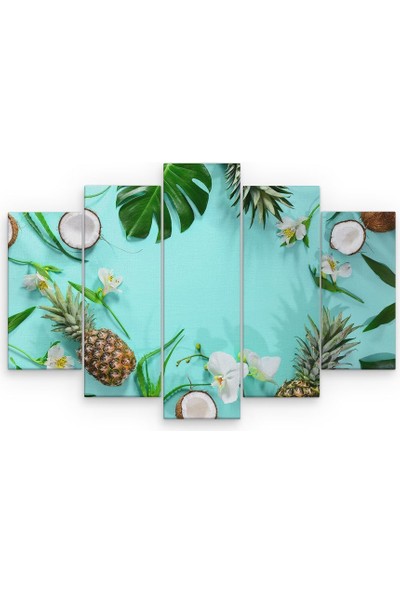 Tropikal Meyveler 5 Parça Mdf TABLOTGTB778