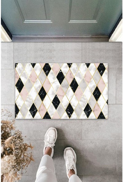 Parla Dijital Baskı Pembe Baklava Dilimi Kapı Paspası PS1125 Parla Dijital Baskı Pembe Baklava Dilimi Kapı Paspası PS1125