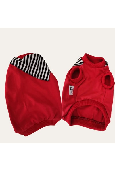 Atelyu Pet Kırmızı Fularlı T-Shirt Atelyu Pet Kırmızı Fularlı T-Shirt