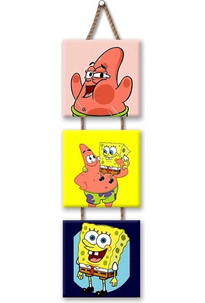 Sunger Bob 3 Parça Ipli Mdf TABLOTGTB1307