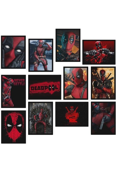 Deadpool 12 Parça Mdf TABLOZLLTB323 Deadpool 12 Parça Mdf TABLOZLLTB323