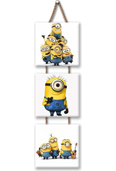 Minion 3 Parça Ipli Mdf TABLOTLH2657
