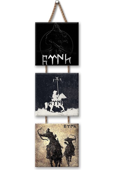 Göktürk 3 Parça Ipli Mdf TABLOTLH1121