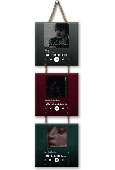 Slow Spotify Karekodlu 3 Parça Ipli Mdf TABLOTLH1518 Slow Spotify Karekodlu 3 Parça Ipli Mdf TABLOTLH1518