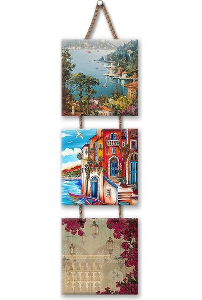 Istanbul 3 Parça Ipli Mdf TABLOTLH2753 Istanbul 3 Parça Ipli Mdf TABLOTLH2753