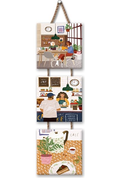 Coffee 3 Parça Ipli Mdf TABLOTLHT260