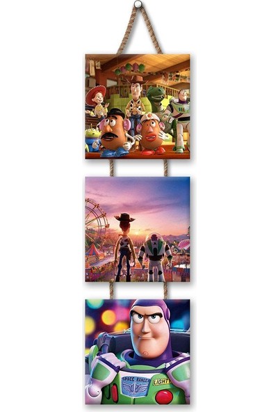 Çizgi Film 3 Parça Ipli Mdf TABLOTLH2700