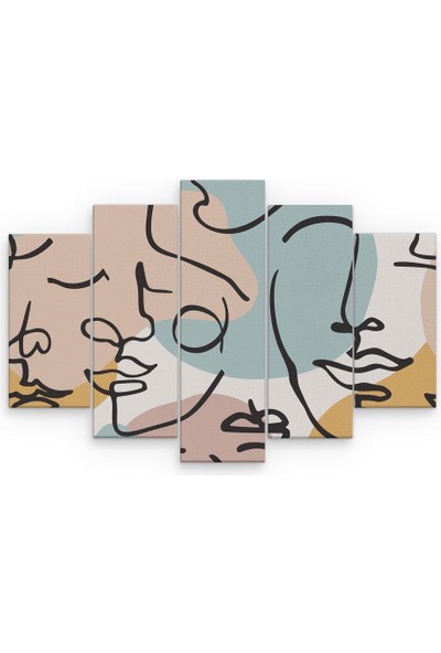 Çizgi Sanatı 5 Parça Mdf TABLOTGTB317
