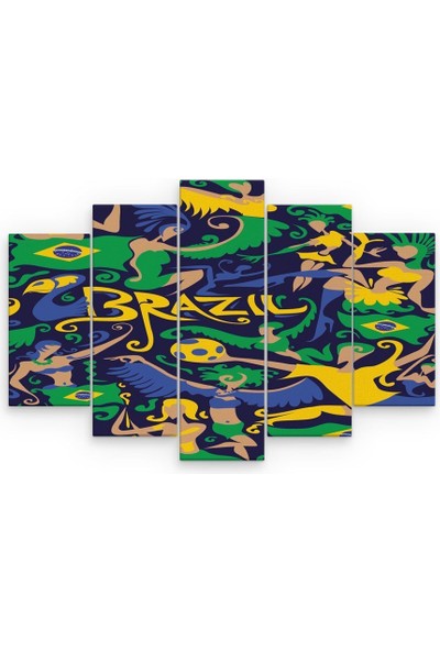 Brezilya Karnavalı 5 Parça Mdf TABLOTGTB422