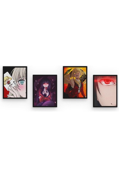 Kakegurui 4 Parça Mdf TABLOSLA592