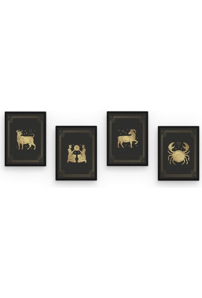 Burçlar 4 Parça Mdf TABLOSLA677